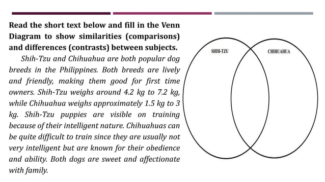 Distinguish text-types according to purpose and language features ...