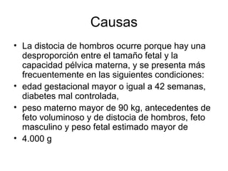Distocia de hombro | PPT