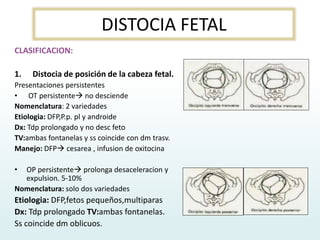 DISTOCIAS FETALES | PPTX