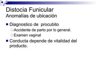 Distocias Funiculares | PPT