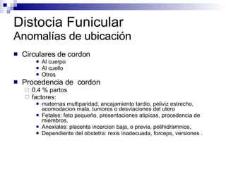 Distocias Funiculares | PPT