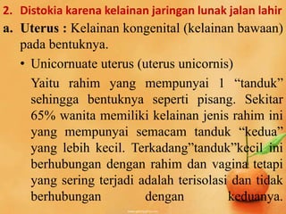 Distokia jalan lahir/reguler poltekkes surakarta | PPTX