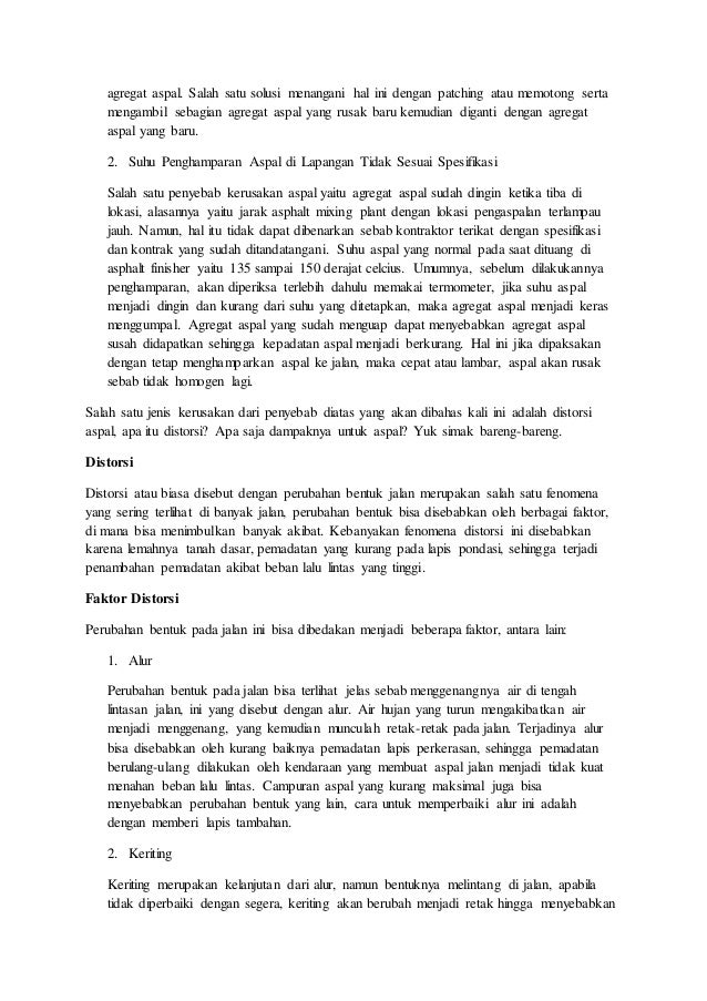 Distorsi aspal | DOCX