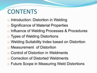 Distortion & control in welding parameters.pptx