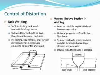 Distortion & control in welding parameters.pptx