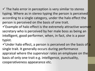 Distortion in perception in organisational behaviour | PPTX