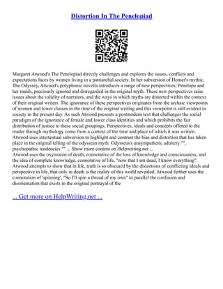 Distortion In The Penelopiad | PDF