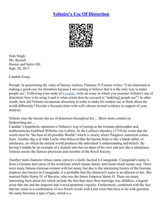 Distortion In The Penelopiad | PDF