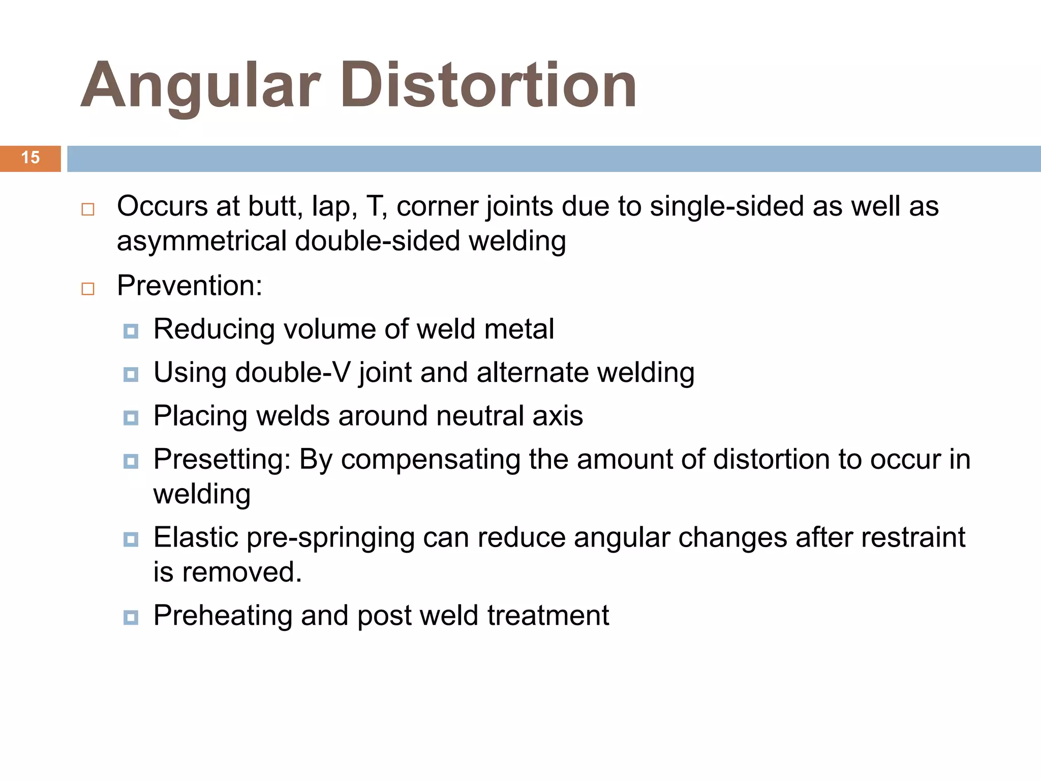 Distortion in welding | PPTX