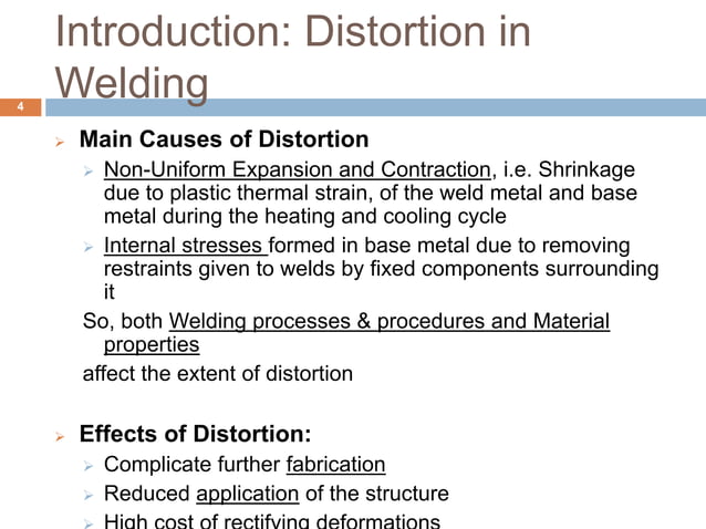 Distortion in welding | PPTX
