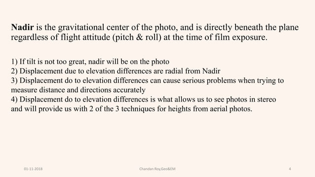 Distortions and displacement on aerial photograph | PDF