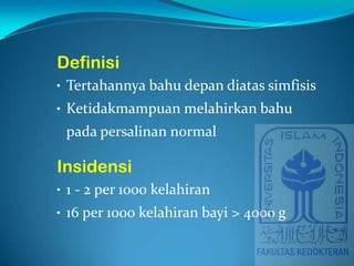 Distosia bahu | PDF