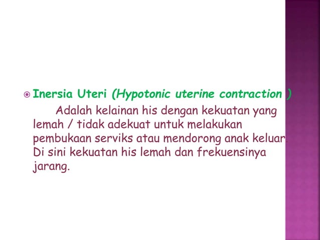 Distosia karena kelainan his | PPTX