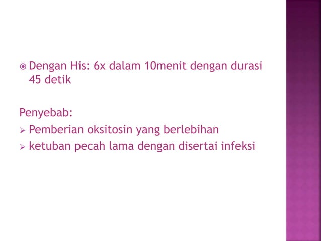 Distosia karena kelainan his | PPTX