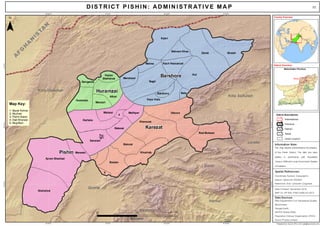 Map of District Pishin divided into Tehsils. | PDF