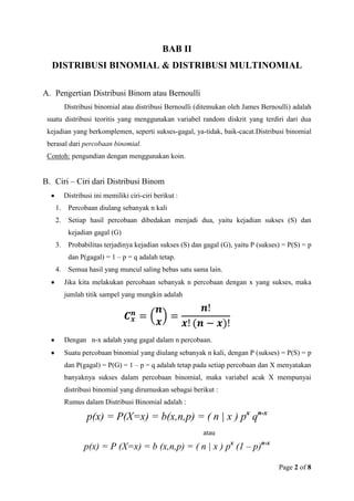 Distr. binom & multinom | PDF