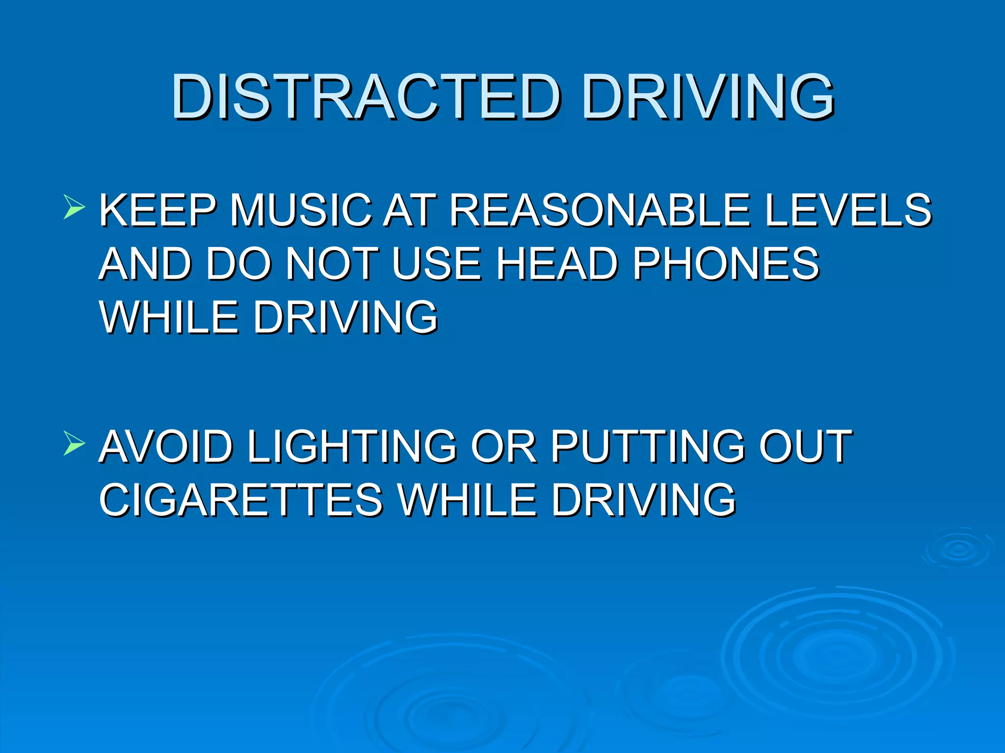 Summer Institute 2012: Distracted Driving | PPT