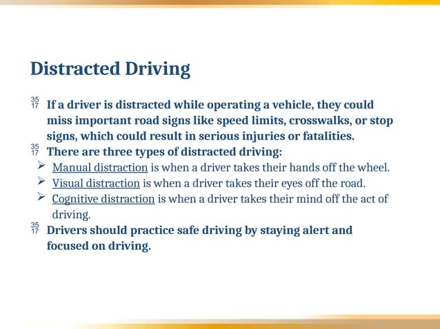 Distracted Driving types and importance.pptx
