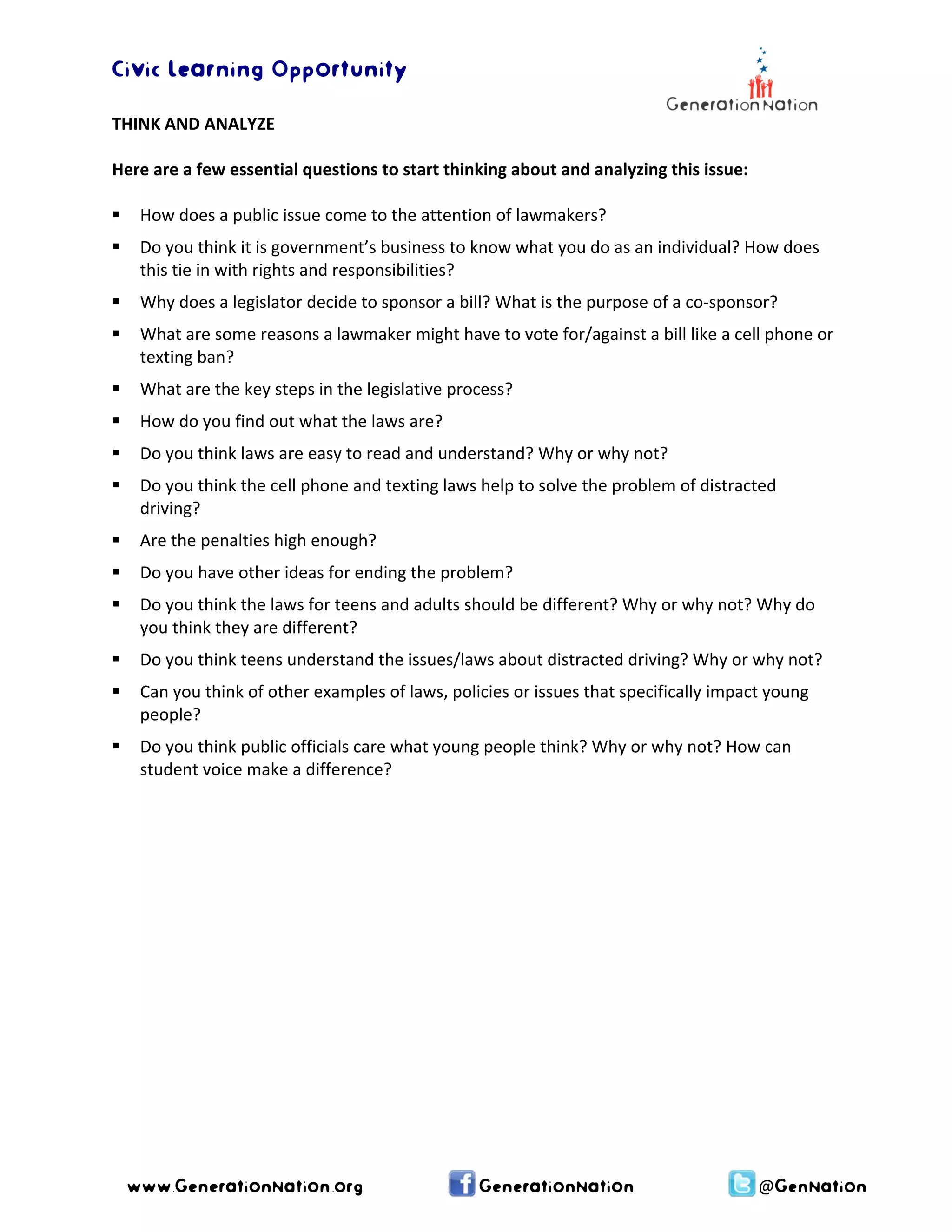 Distracted driving civics | PDF