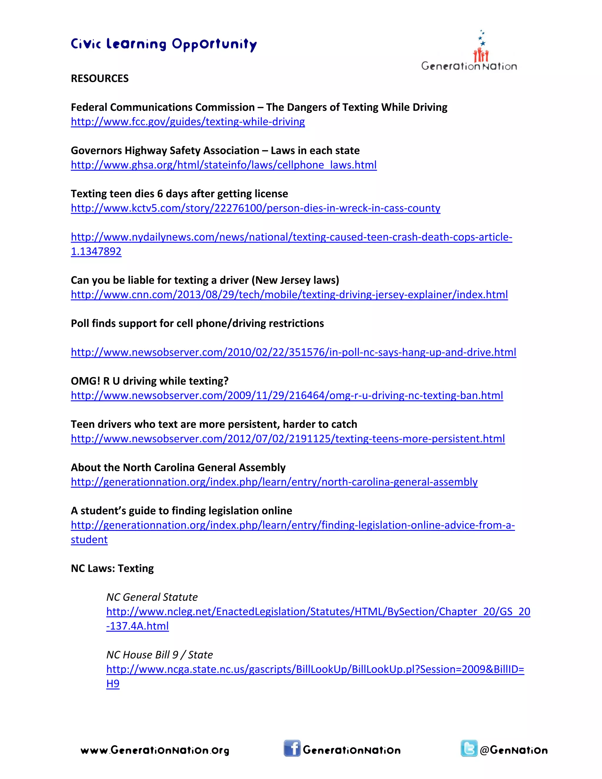 Distracted driving civics | PDF