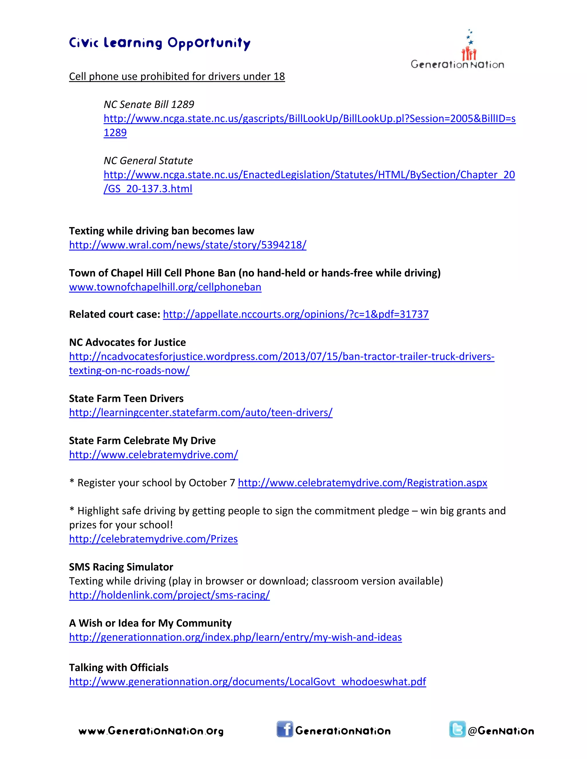 Distracted driving civics | PDF