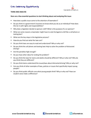 Distracted driving civics | PDF