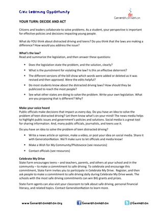 Distracted driving civics | PDF