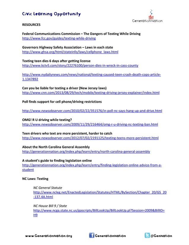 Distracted driving civics | PDF