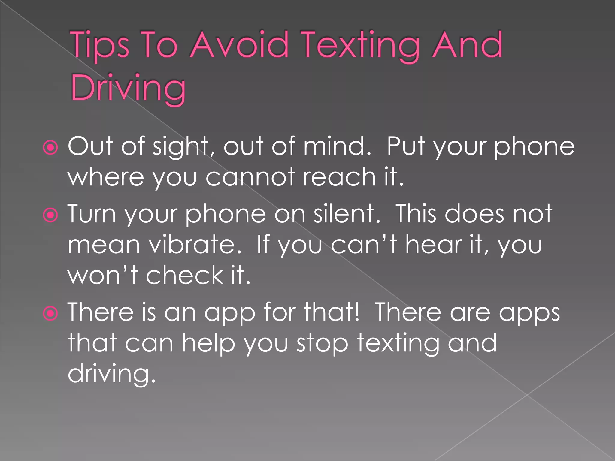 Distracted driving presentation | PPTX