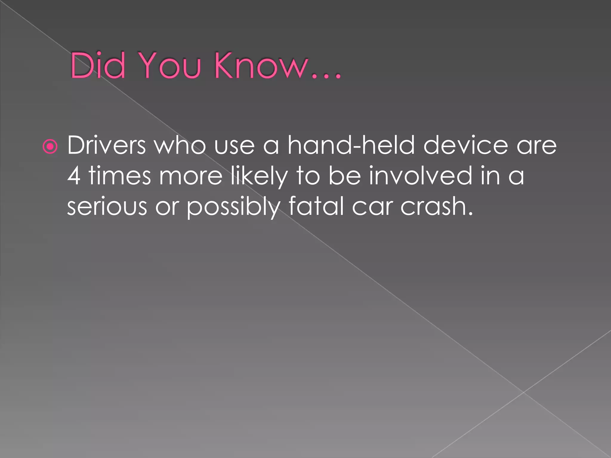 Distracted driving presentation | PPTX