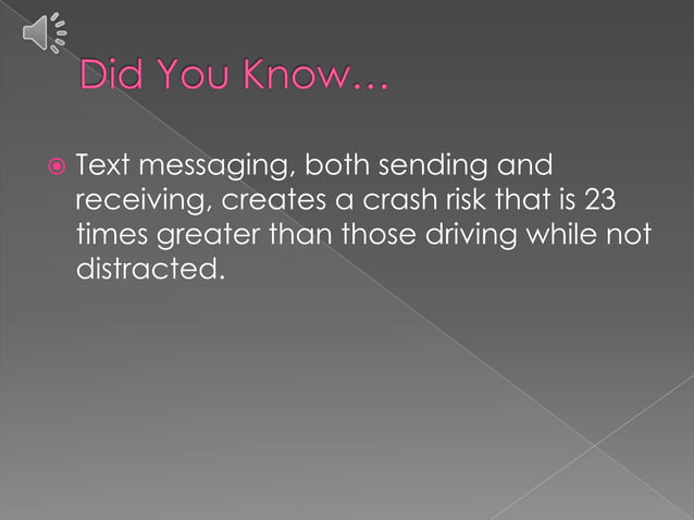 Distracted driving presentation | PPTX