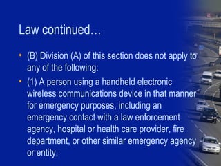 Distracted driving presentation | PPT