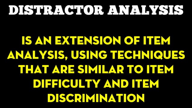 Distracter Analysis - Index of Effectiveness | PDF | Educational ...