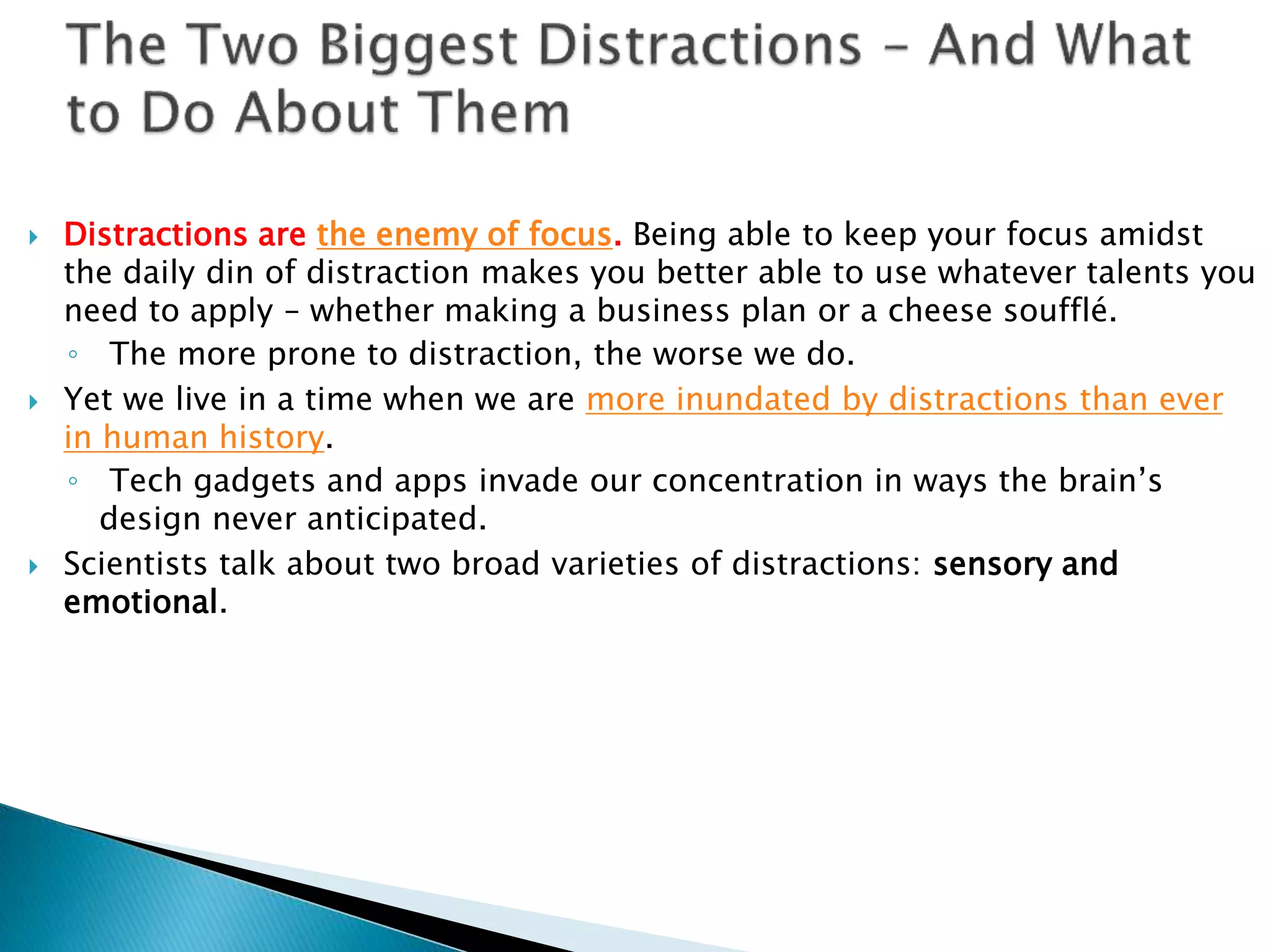 Distraction & focus | PPTX
