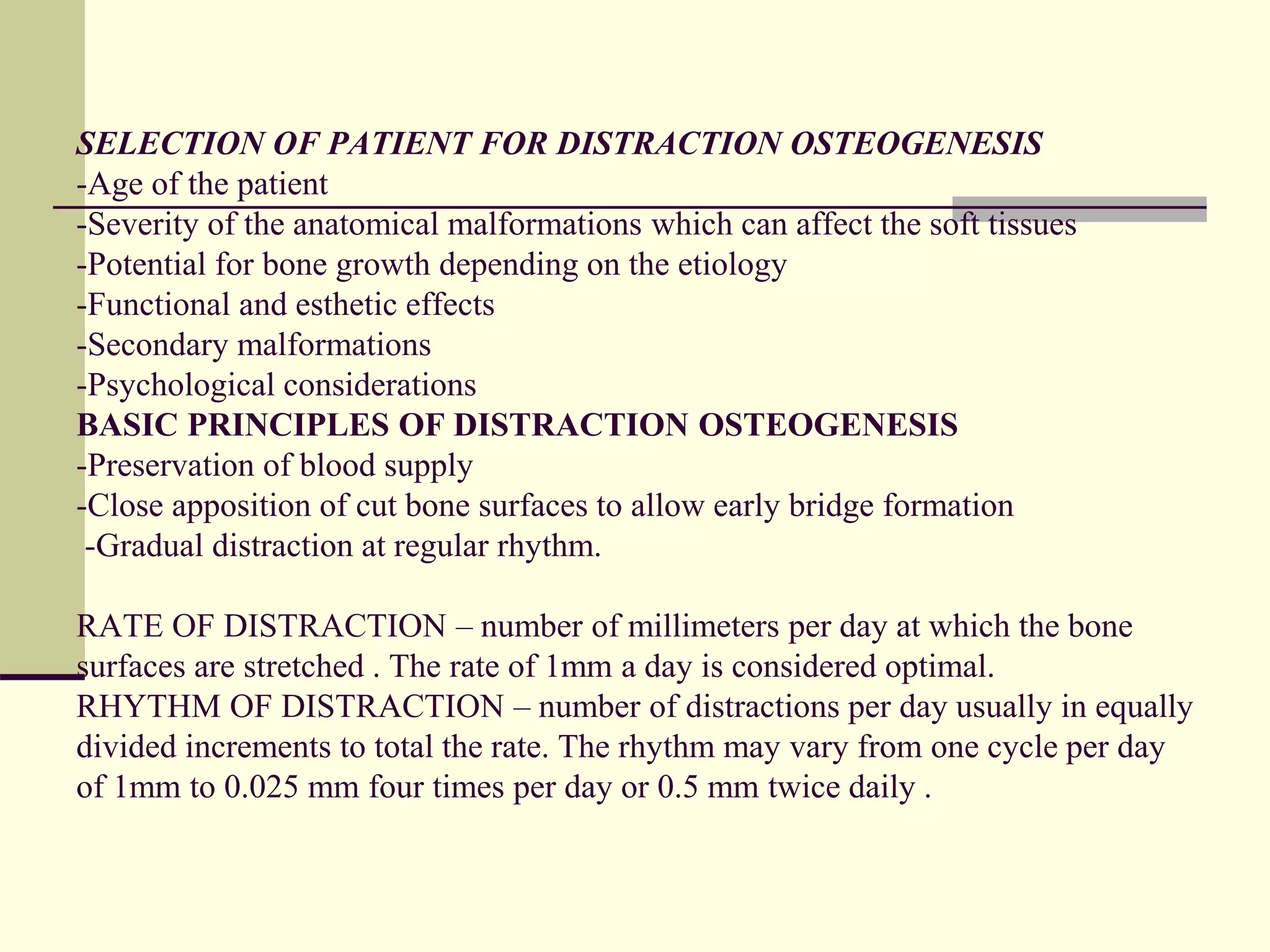 Distraction Osteogenesis | PPT