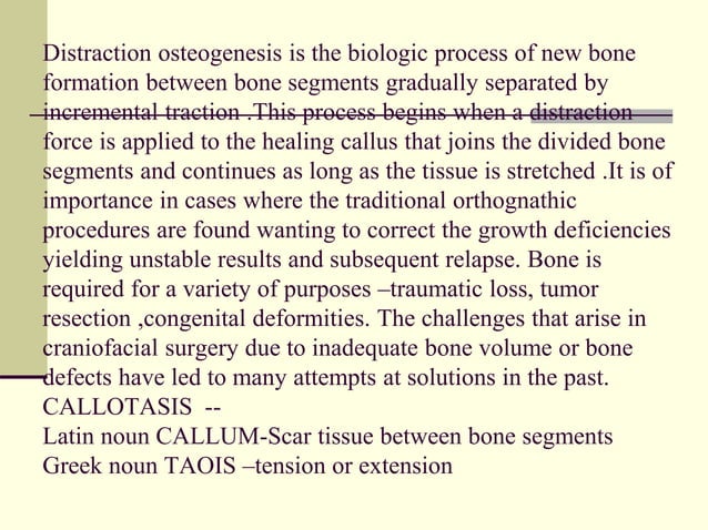 Distraction Osteogenesis | PPT