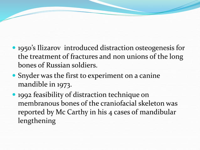Distraction Osteogenesis.ppt | Bone and Joint Conditions | Diseases and ...