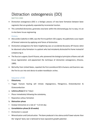 Distraction osteogenesis / for orthodontists by Almuzian | DOCX