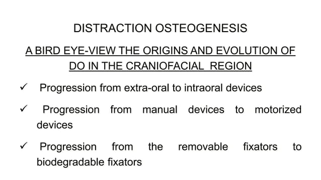 Distraction osteogenesis in orthodontics -Dr.G V SHETTY | PPTX | Bone ...