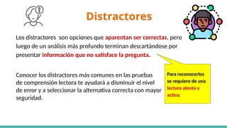 DISTRACTORES PAES COMPETENCIA LECTORA.pptx