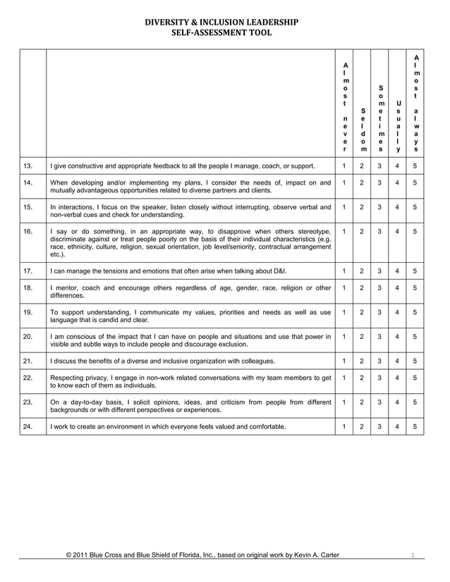 D & i strategic leadership assessment tool | PDF