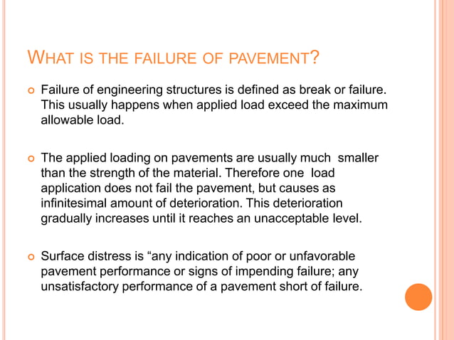 DISTRESS AND DEFECTS ON ROAD PAVEMENT.pptx | Geology | Science