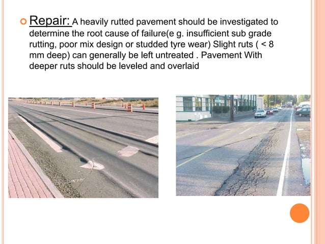 DISTRESS AND DEFECTS ON ROAD PAVEMENT.pptx | Geology | Science