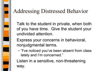 Distressed disruptive behavior | PPT | Free Download