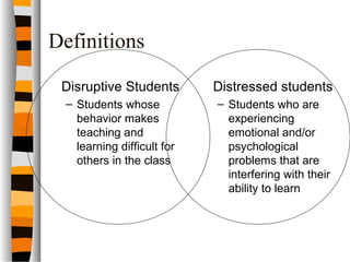 Distressed disruptive behavior | PPT