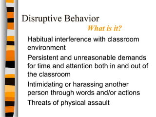 Distressed disruptive behavior | PPT | Free Download