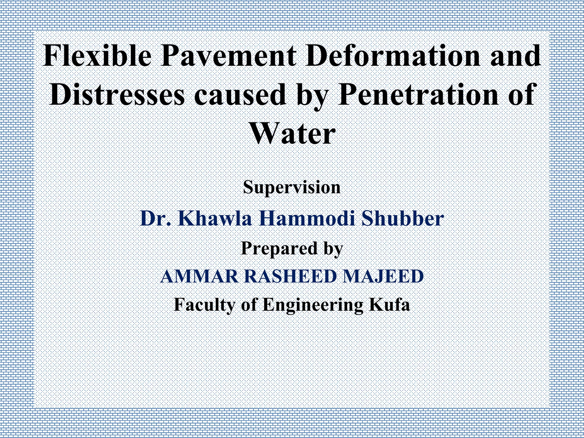 Distresses in flexible pavements by water | PPT | Civil Engineering ...