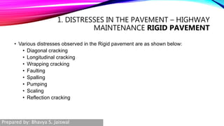 Distresses in the pavement | PPTX