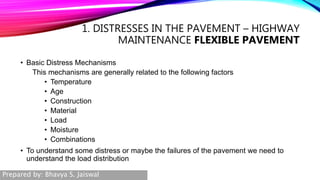 Distresses in the pavement | PPTX
