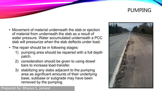 Distresses in the pavement | PPTX